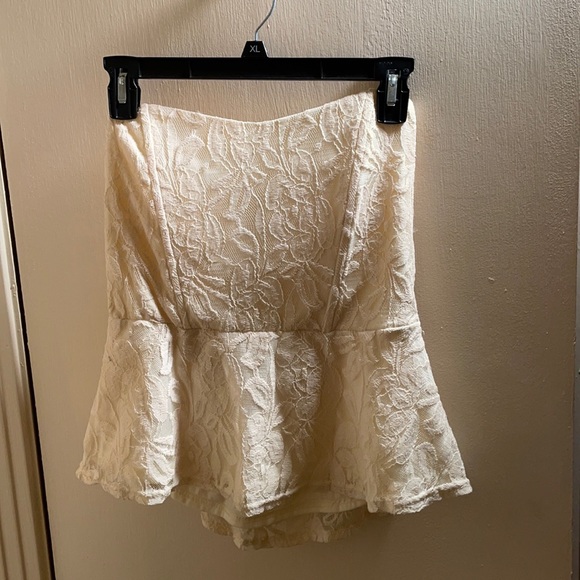 Rue21 | Tops | Rue 2 10 Nylon Rn 70829 Cream Color Strapless | Poshmark